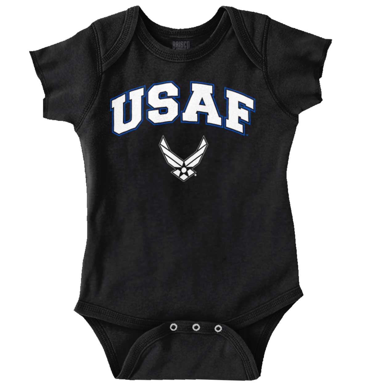US Air Force USAF Wing Emblem Romper Boys or Girls Infant Baby Brisco ...