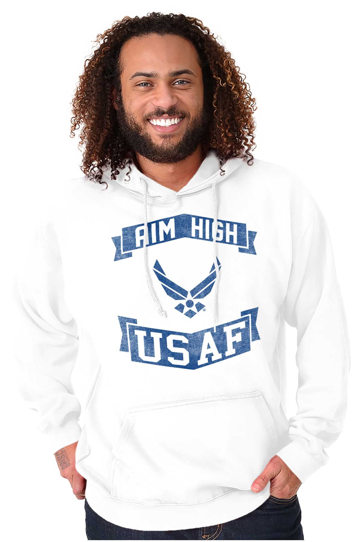 US Air Force USAF Wings Aim High Hoodie Sweatshirt Women Men Brisco ...