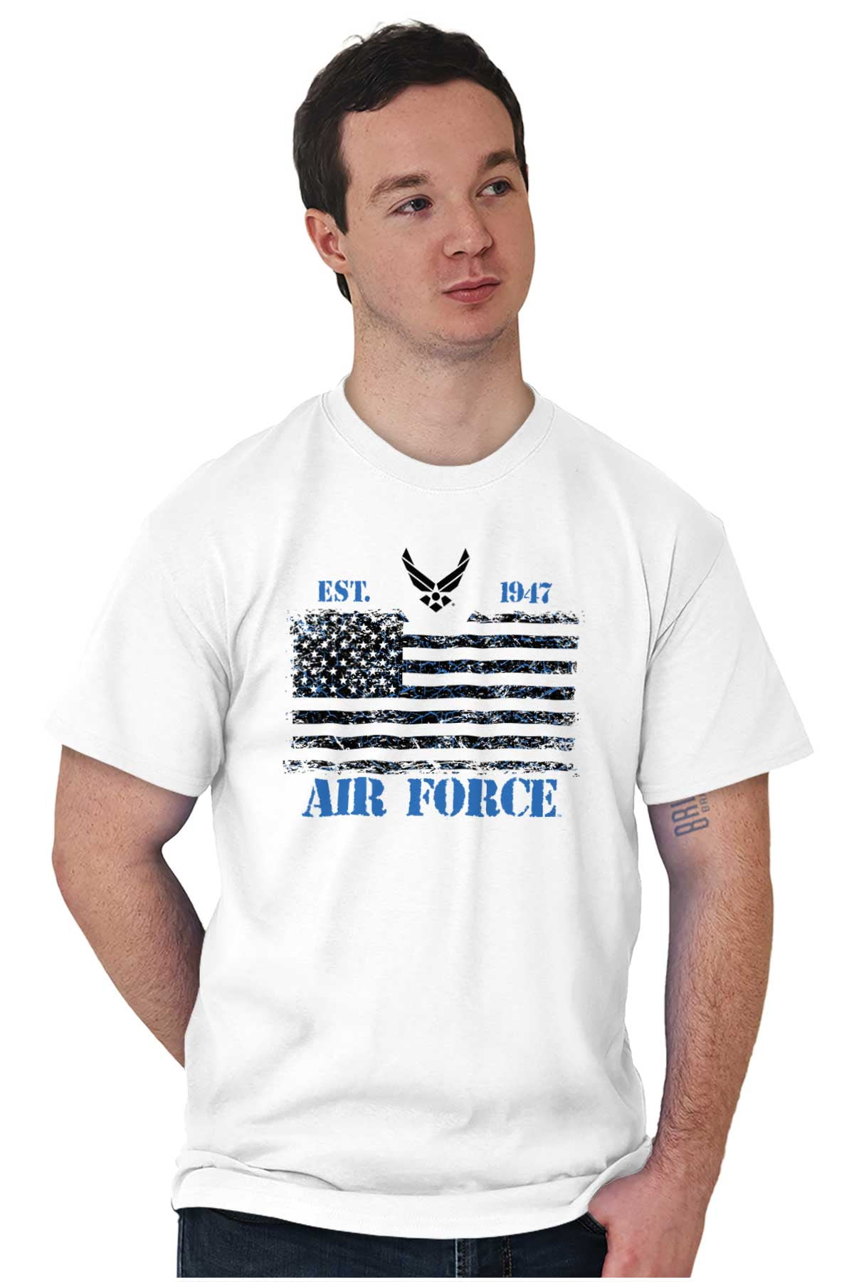 Us Air Force United States Flag Mens Graphic T Shirt Tees Brisco