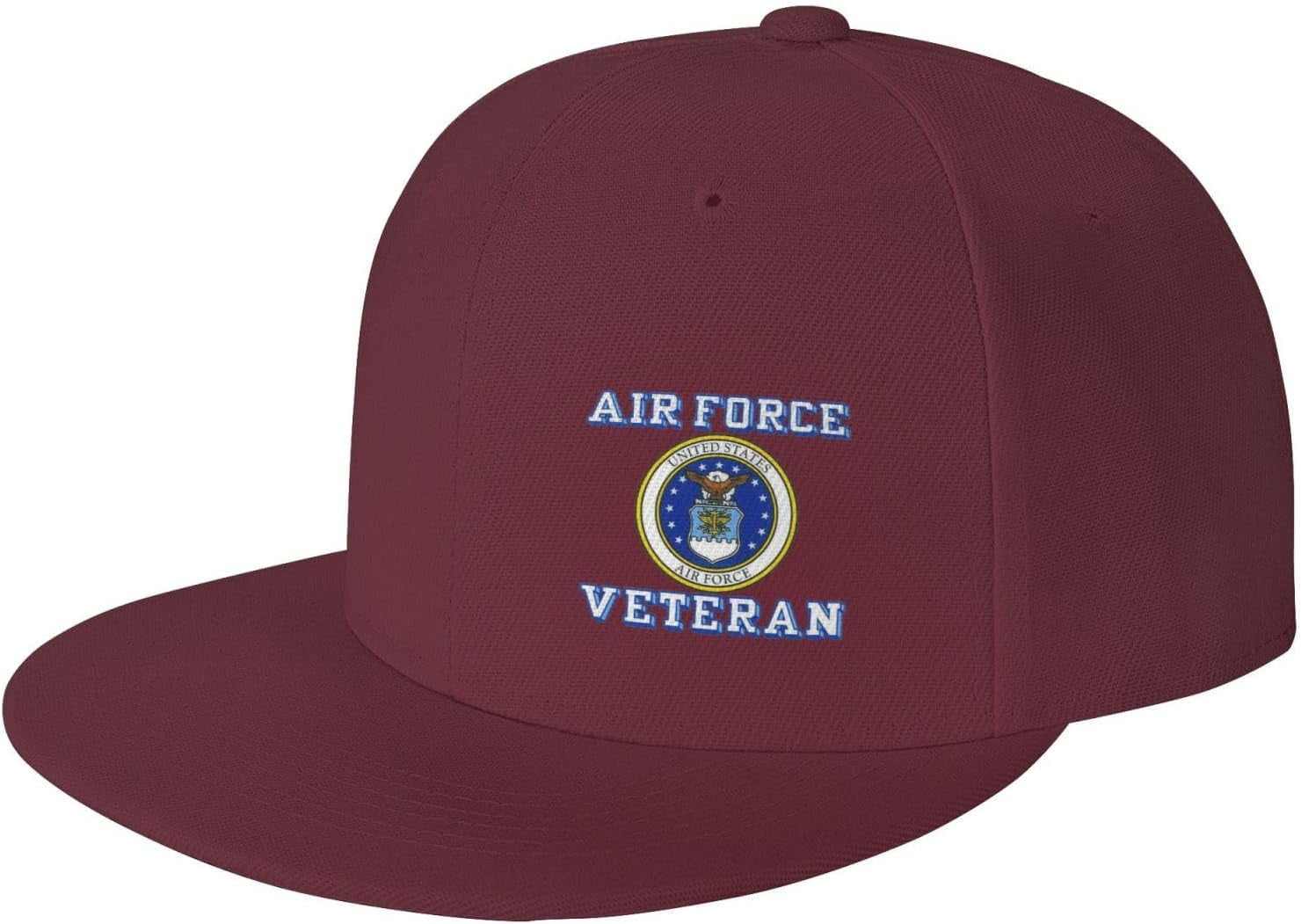 US Air Force Veteran with USAF Flat Bill Classic Snap Caps Adjustable ...