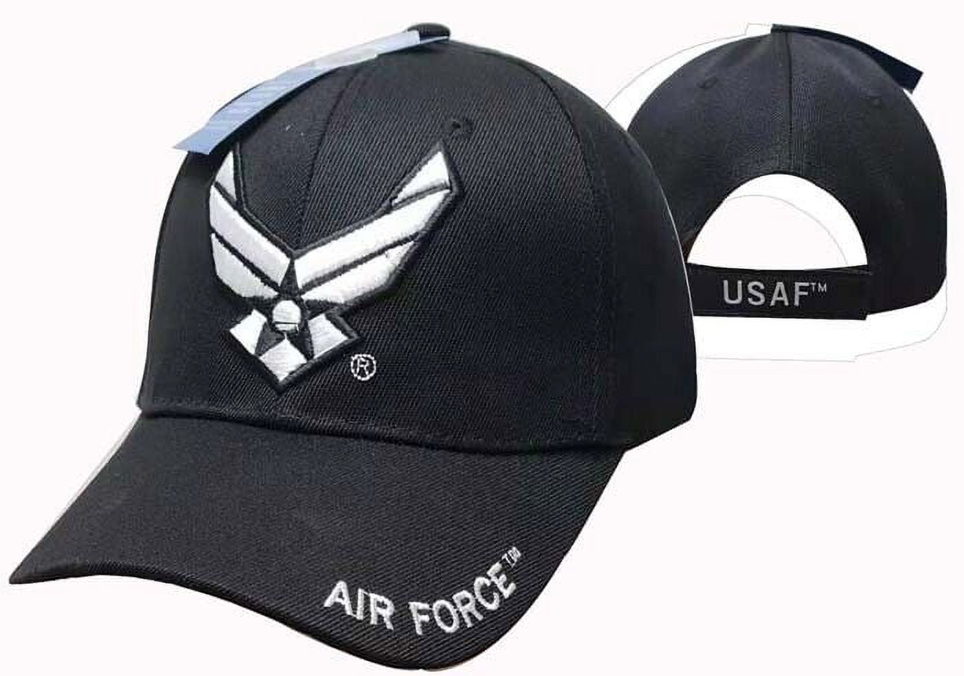 US Air Force Wing Logo Black Baseball Hat Cap - Walmart.com