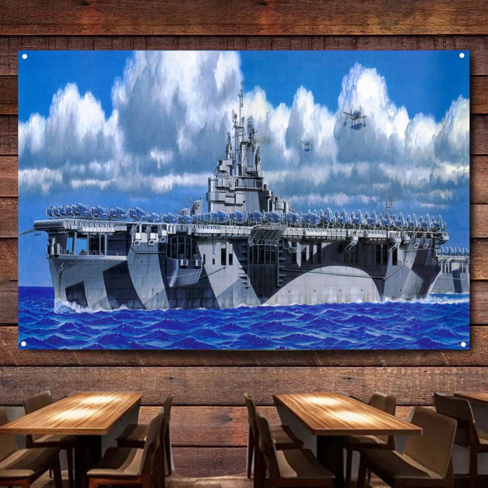 US Aircraft Carrier USS Yorktown CV-10 (1944) Battleship Wall Art ...