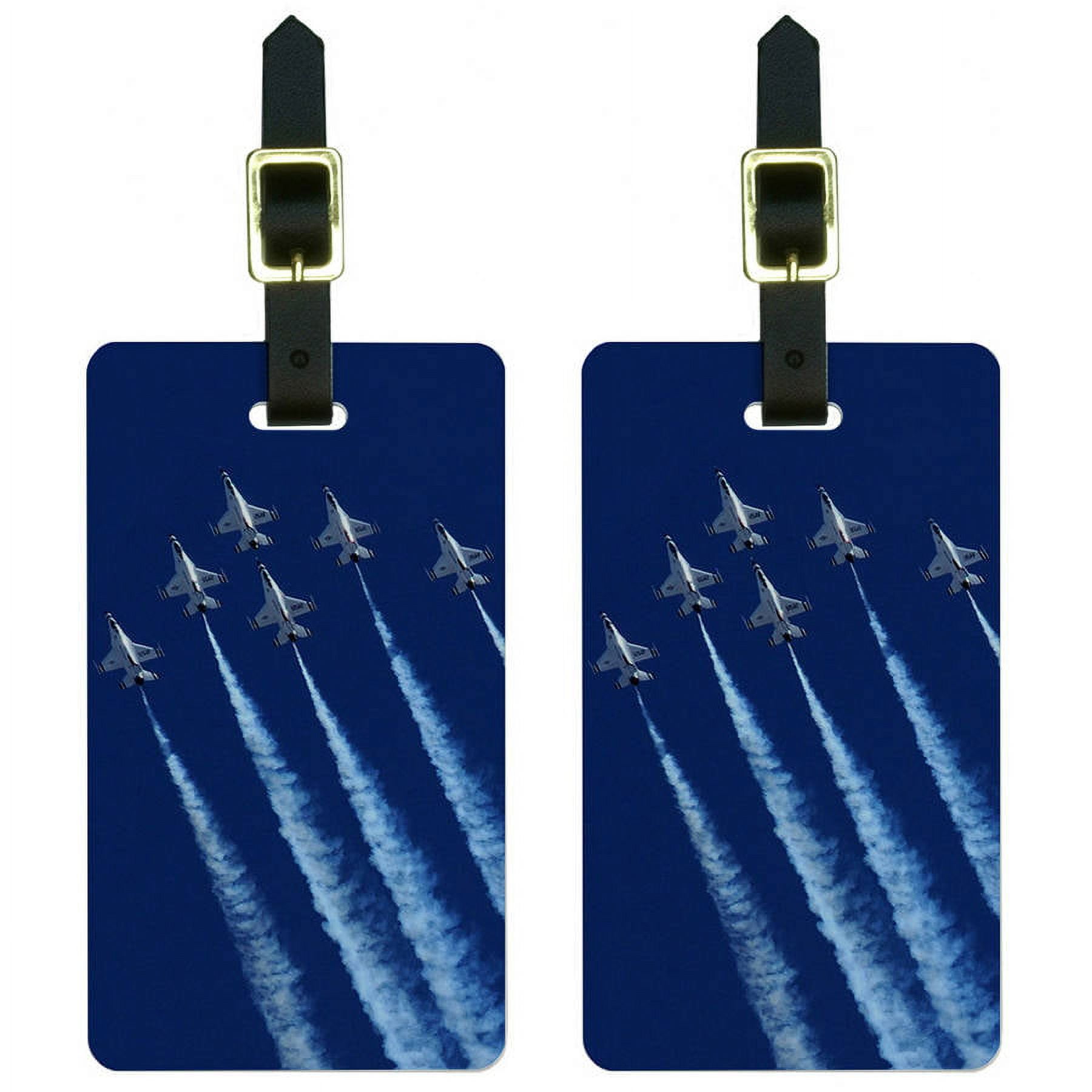 US Airforce Thunderbirds Luggage Tags Suitcase Carry-On ID, Set of 2 ...