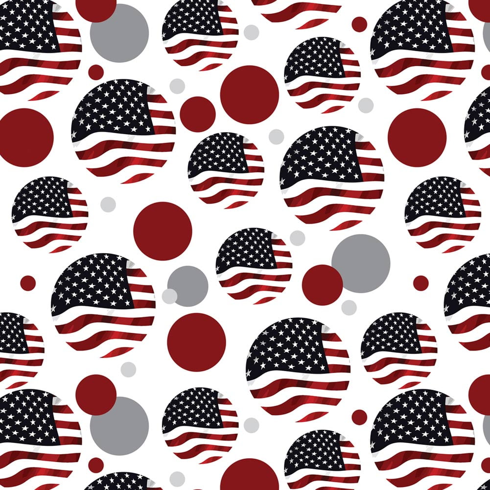 Premium Quality American Flag Gift Wrapping Paper Roll, 30" x 72", from ...