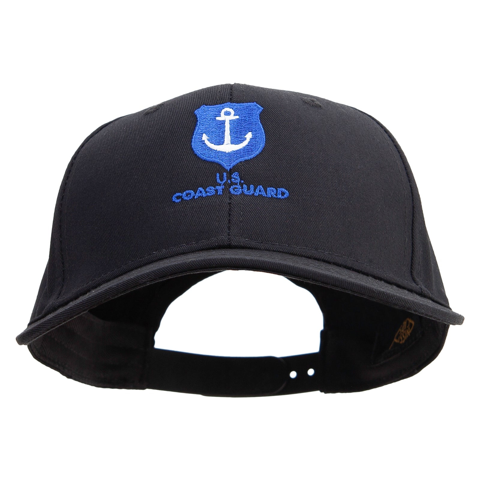 US Anchor Coast Guard Embroidered Six Panels Pro Style Cap - Black OSFM ...