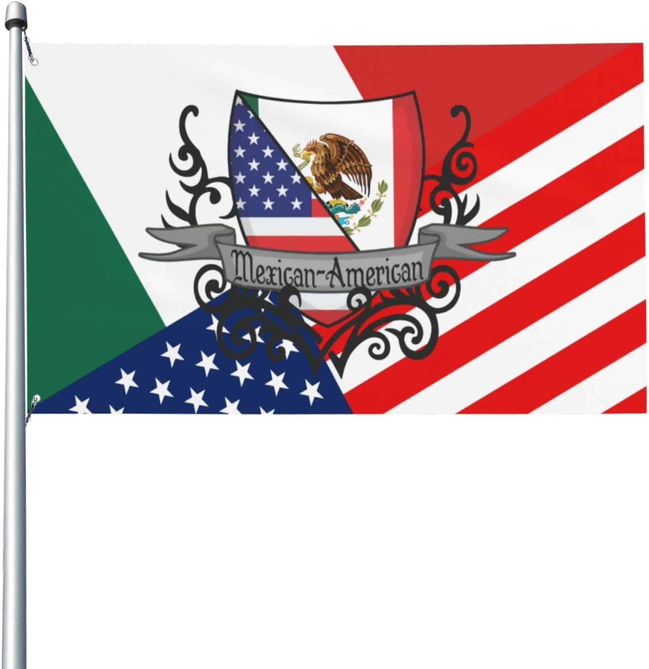 US And Mexico Friendship Flag 4.85x8 ft Garden Banner Indoor Outdoor ...