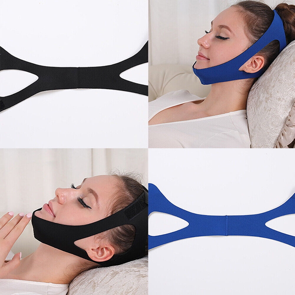 US Anti Snoring Chin Strap Sleep Apnea Snore Stop Belt Snoreless Jaw ...