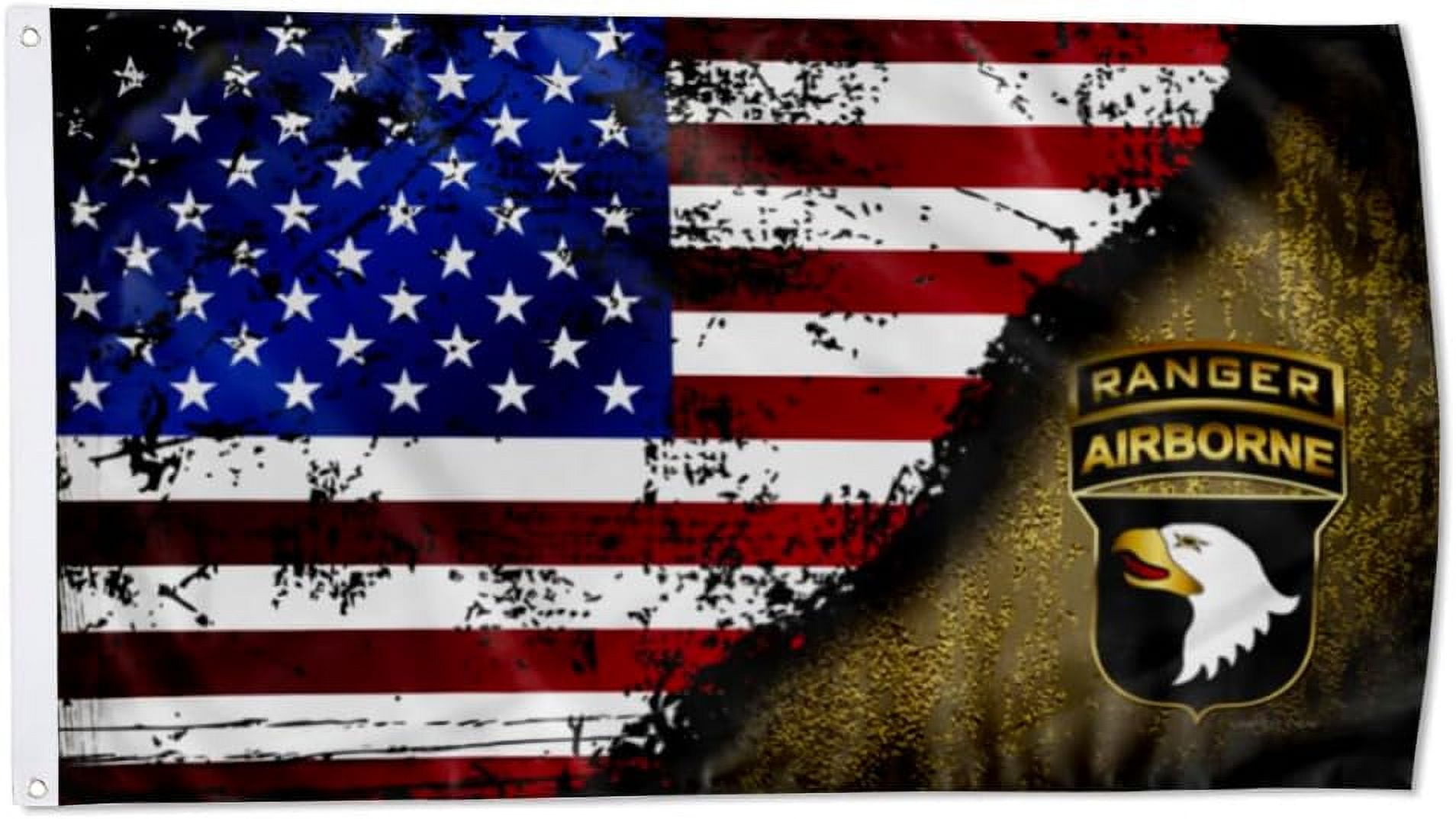 US Army 101st Airborne Division Flag Ranger Veteran flags outdoor ...