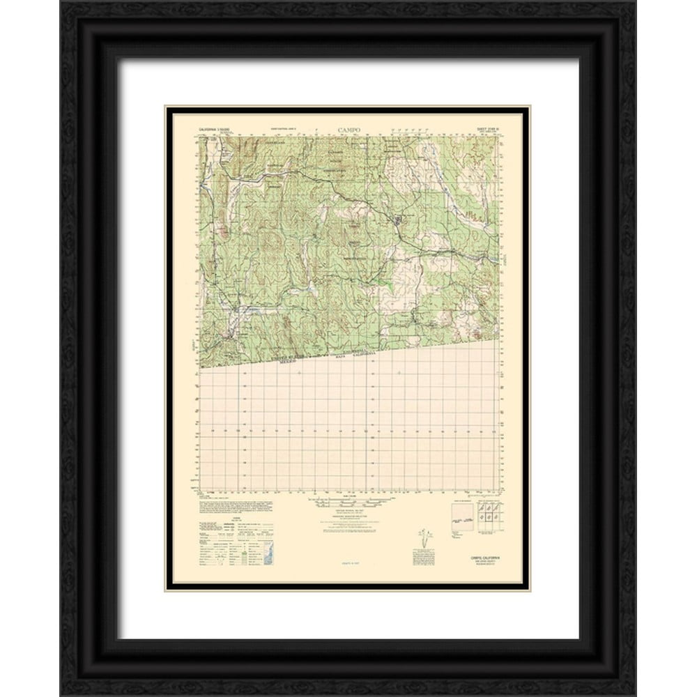 US Army 11x14 Black Ornate Wood Framed with Double Matting Museum Art ...