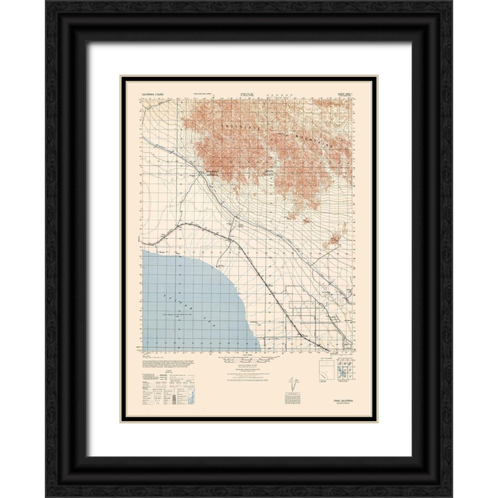 US Army 11x14 Black Ornate Wood Framed with Double Matting Museum Art ...