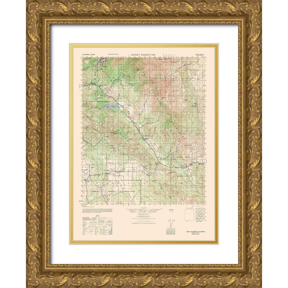 US Army 11x14 Gold Ornate Wood Framed with Double Matting Museum Art ...