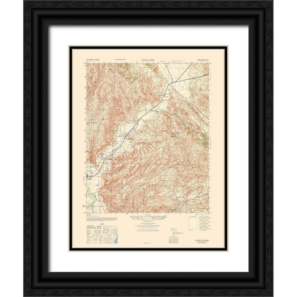 US Army 12x14 Black Ornate Wood Framed with Double Matting Museum Art ...