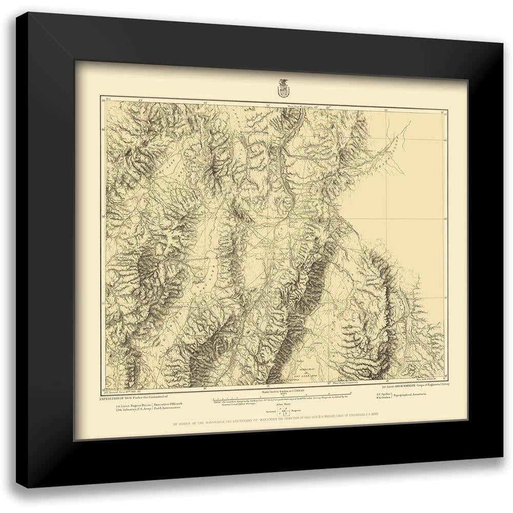 US Army 13x12 Black Modern Framed Museum Art Print Titled - Central ...
