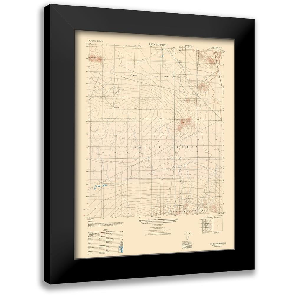 US Army 14x18 Black Modern Framed Museum Art Print Titled - Red Buttes ...