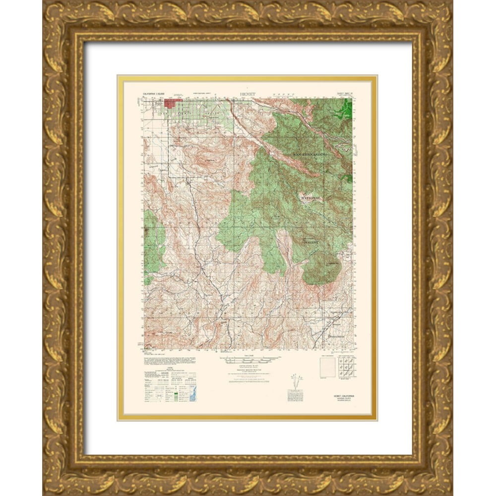 US Army 14x18 Gold Ornate Wood Framed with Double Matting Museum Art ...