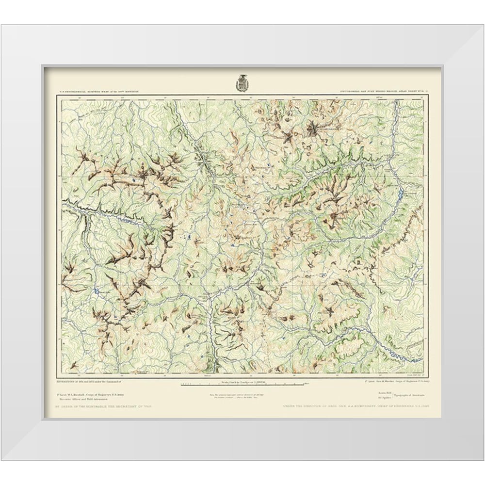 US Army 16x15 White Modern Wood Framed Museum Art Print Titled ...