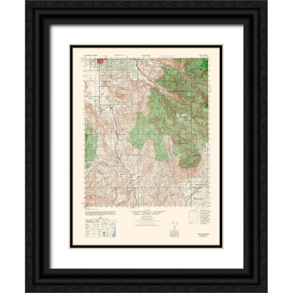 US Army 19x24 Black Ornate Wood Framed with Double Matting Museum Art ...