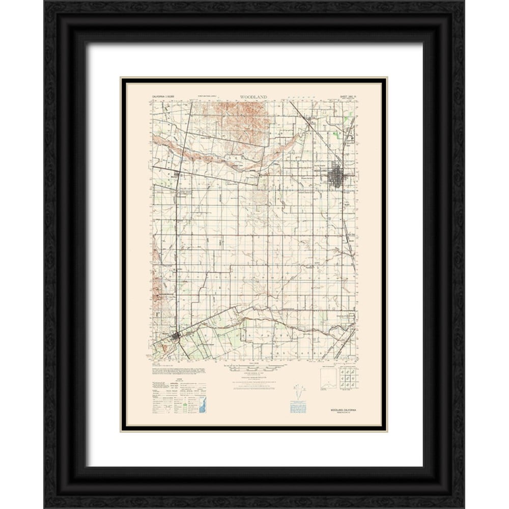 US Army 19x24 Black Ornate Wood Framed with Double Matting Museum Art Print Titled - Woodland ...