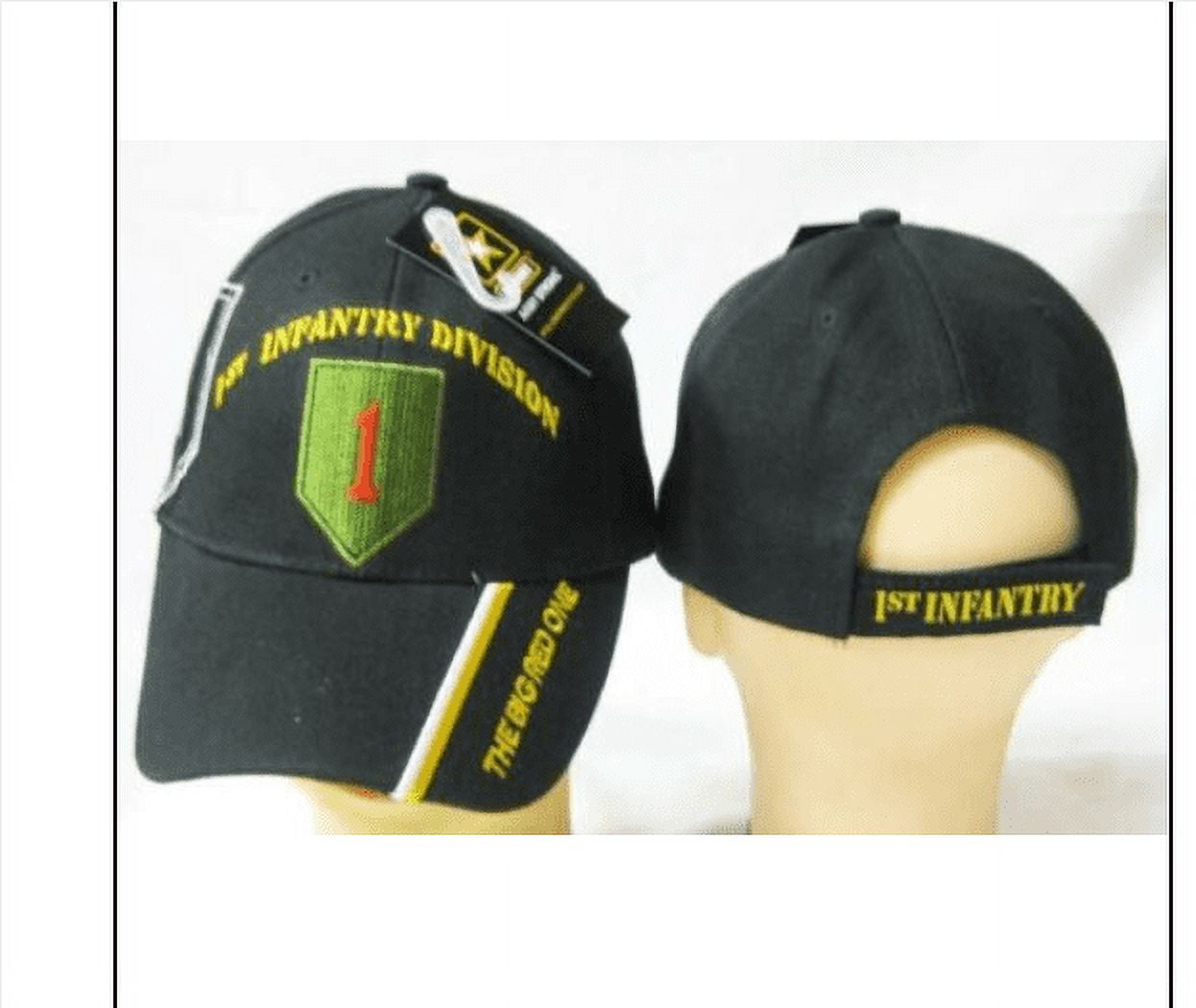 US Army 1st Infantry The Big Red One Military Black Embroidered Cap ...