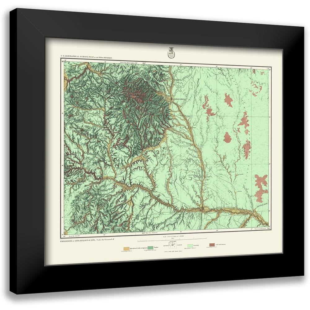 US Army 22x20 Black Modern Framed Museum Art Print Titled - Central ...