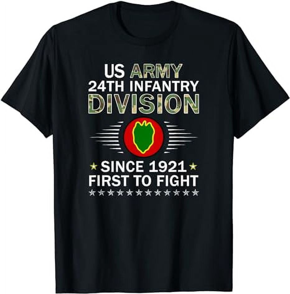 US Army 24th Infantry Division Camouflage Graphics Army T-Shirt ...