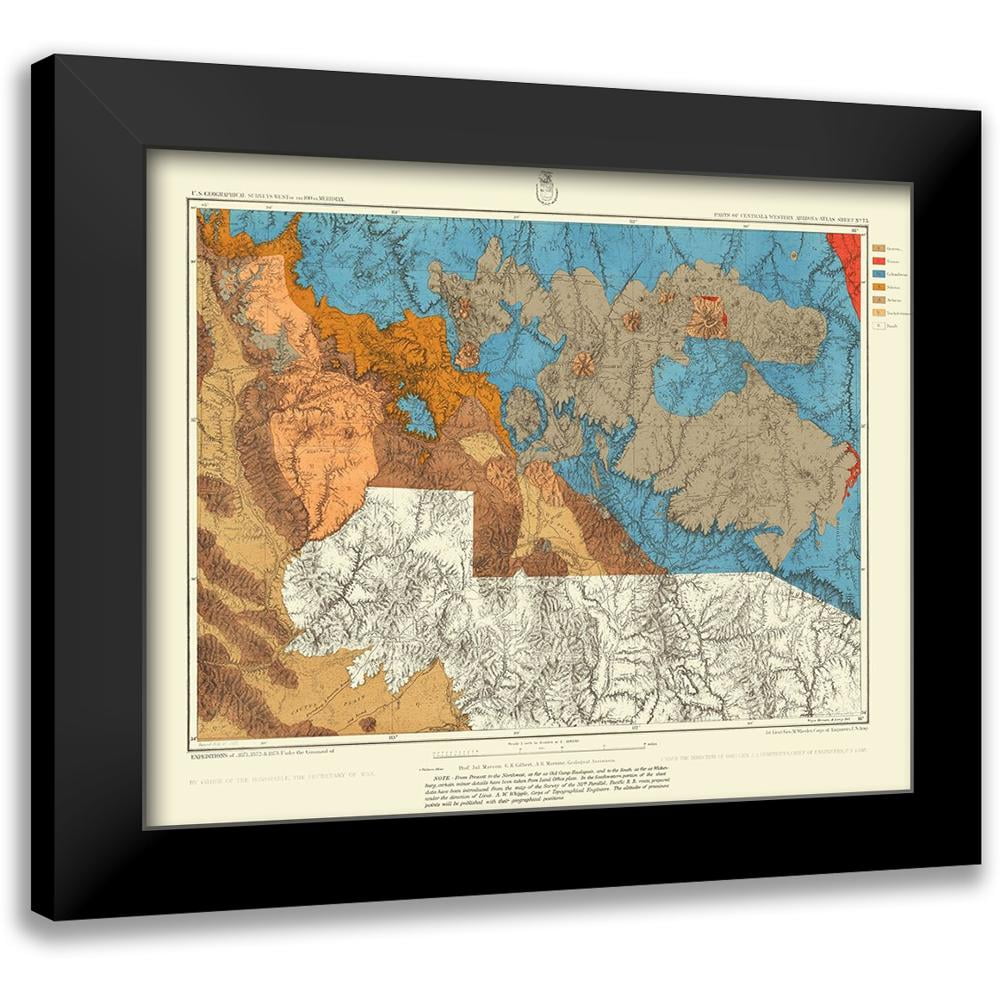 US Army 24x20 Black Modern Framed Museum Art Print Titled - Arizona ...