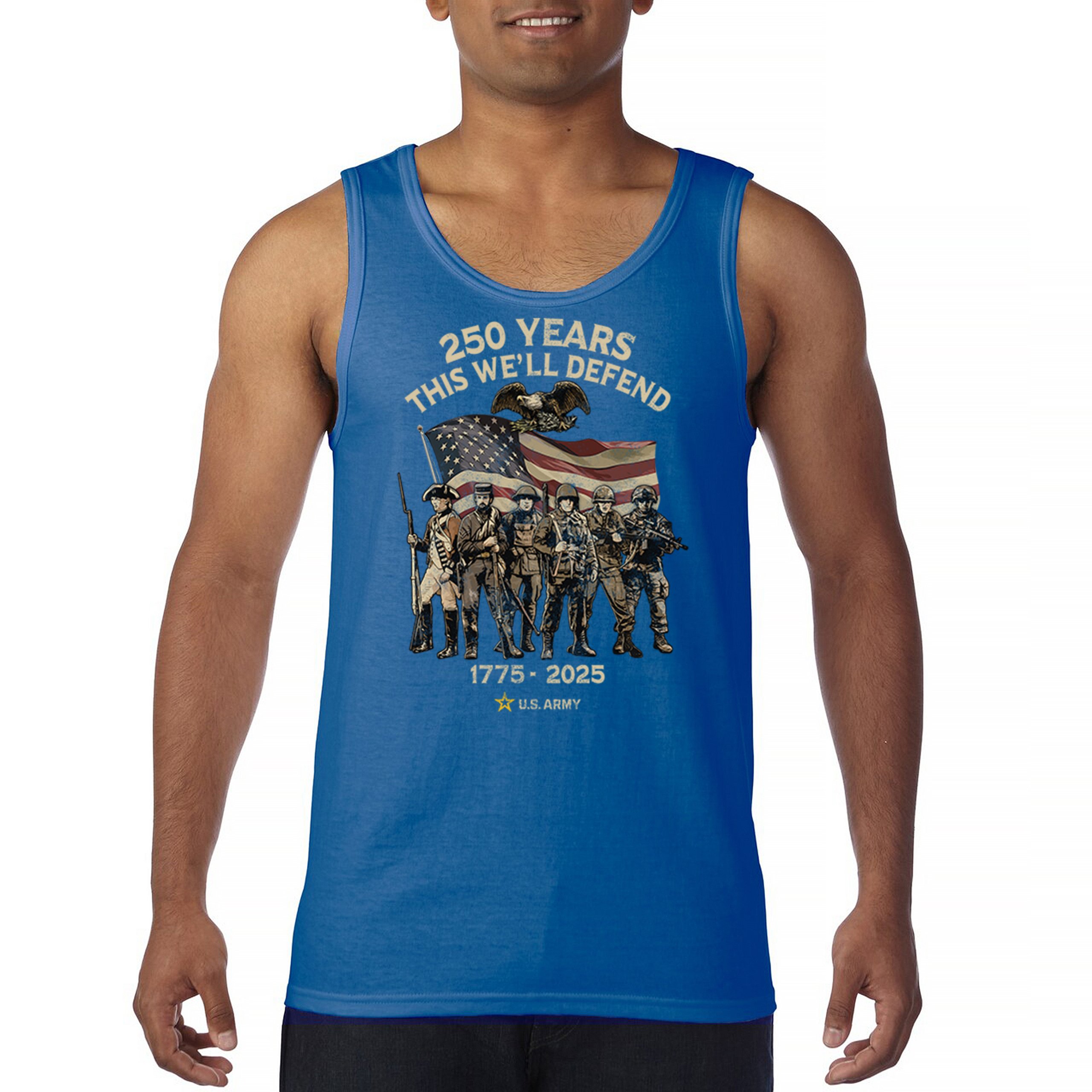 US Army 250 Years Men's Tank Top American Military Veteran DD214 ...