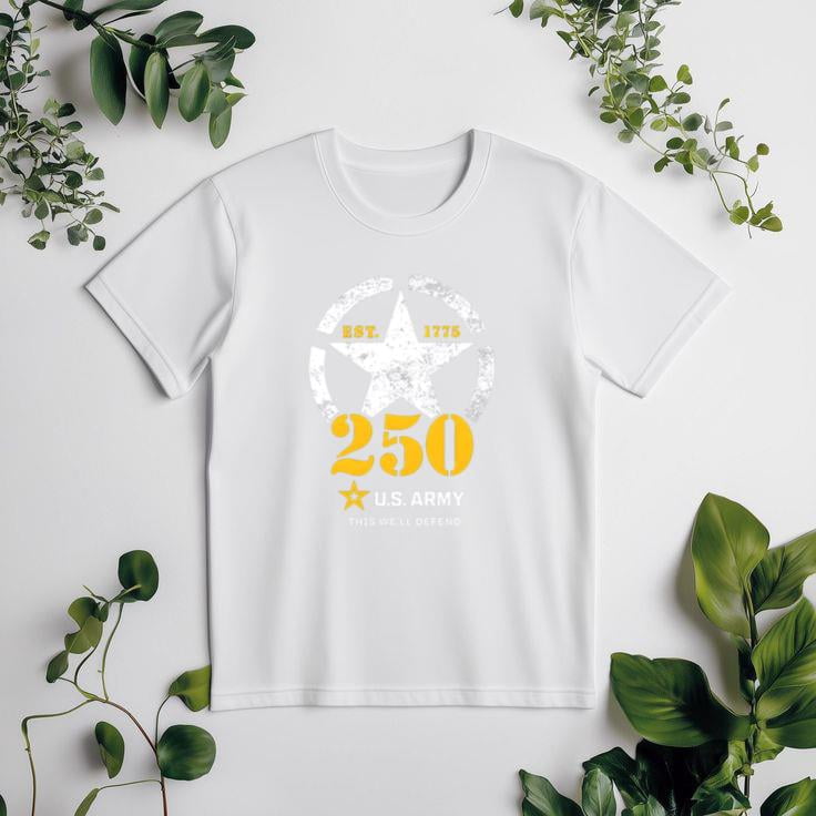 US Army 250th Birthday Proud USA Military Service Unisex Tee, for men ...
