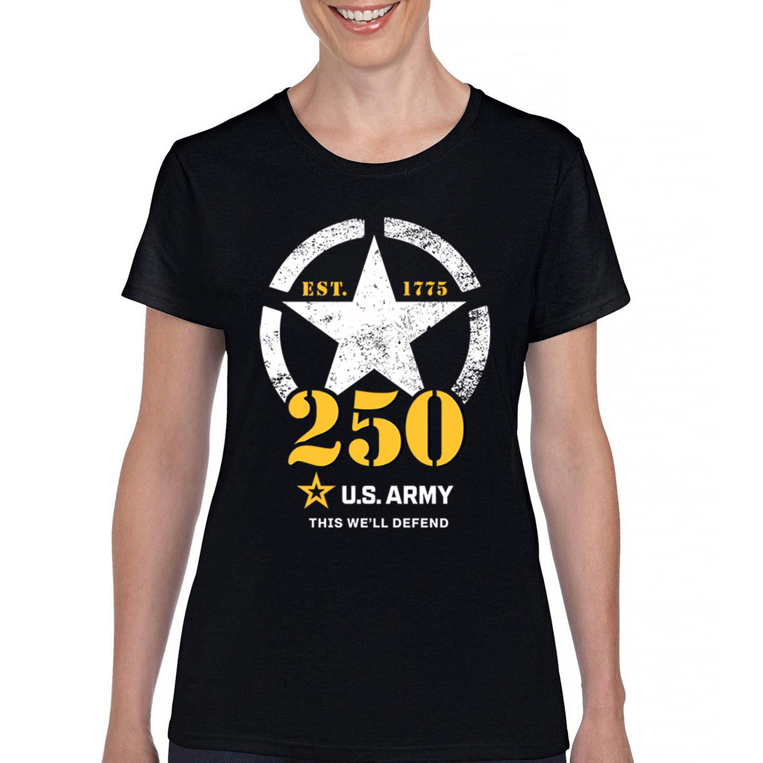 US Army 250th Logo T-Shirt Anniversary Military Veteran American Pride ...