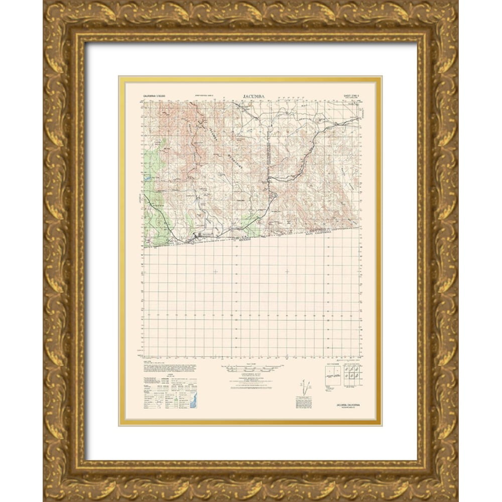 US Army 25x32 Gold Ornate Wood Framed with Double Matting Museum Art ...
