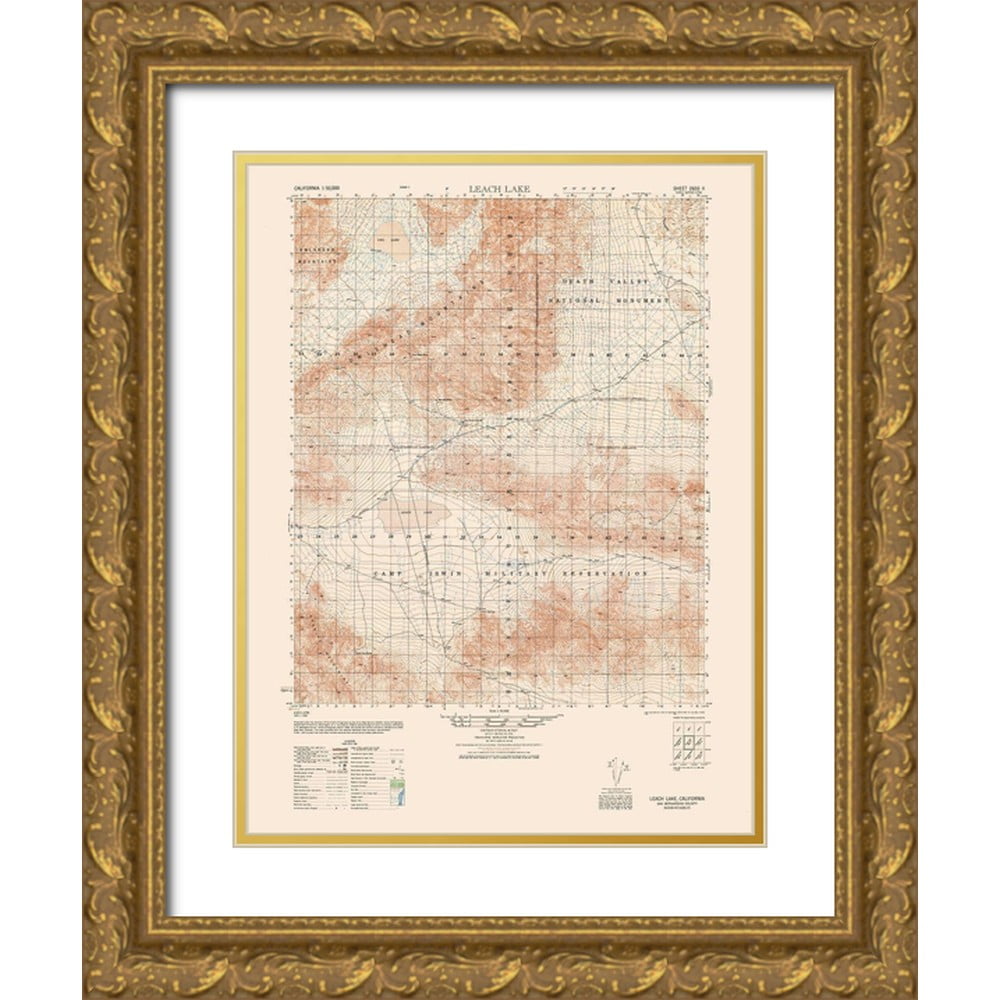 US Army 25x32 Gold Ornate Wood Framed with Double Matting Museum Art ...