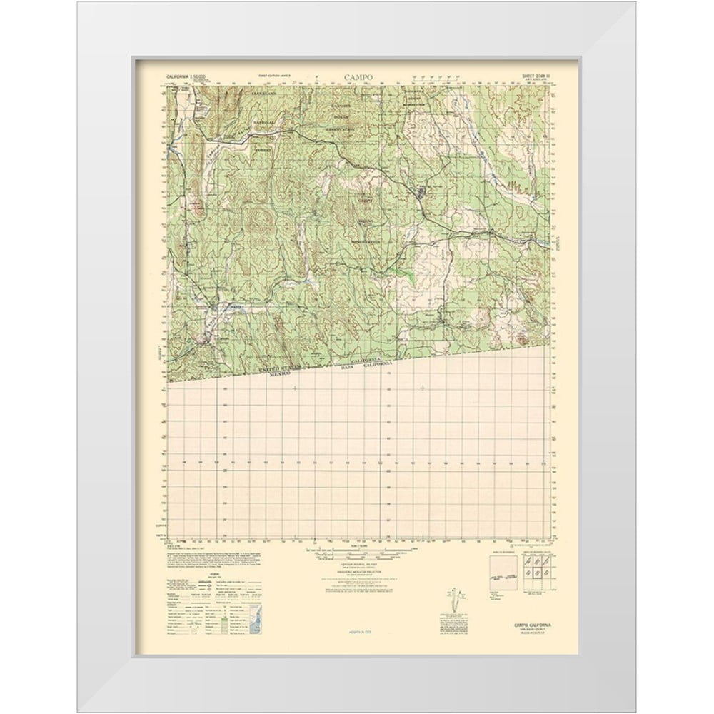 US Army 25x32 White Modern Wood Framed Museum Art Print Titled - Campo ...