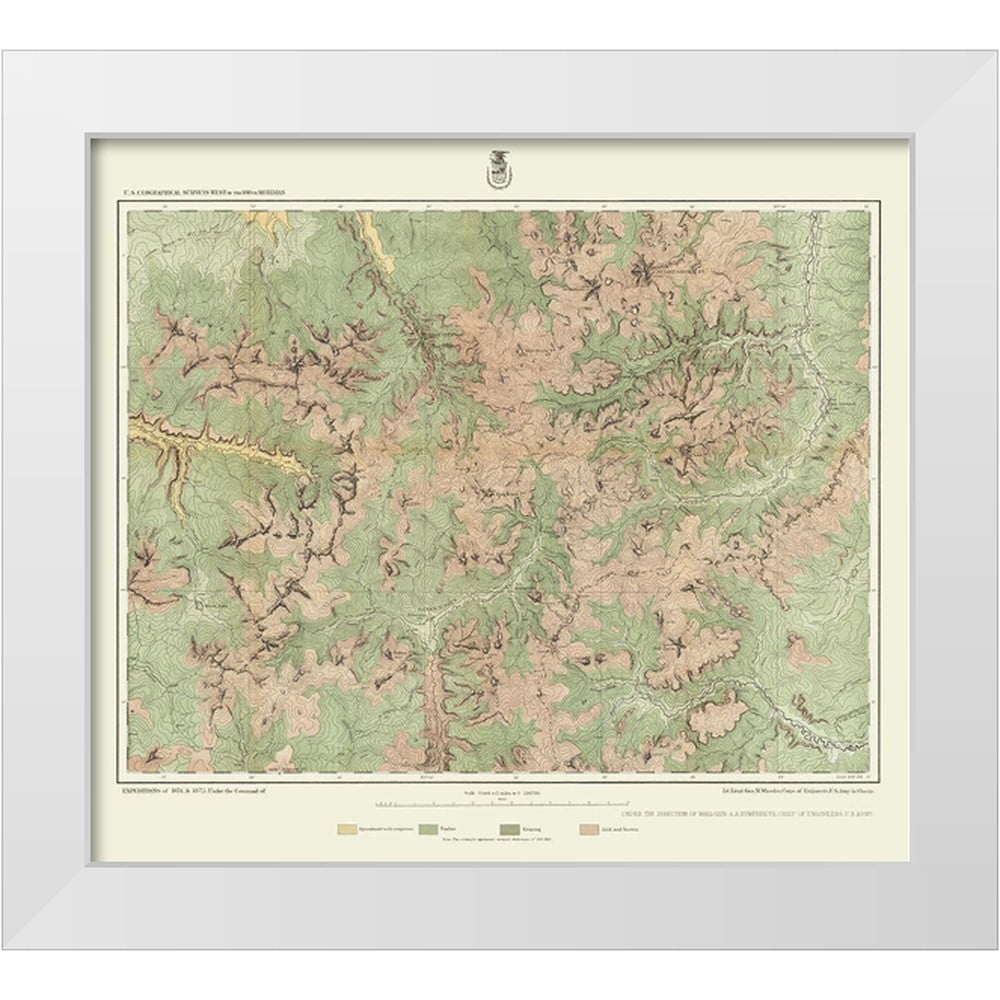 US Army 29x26 White Modern Wood Framed Museum Art Print Titled ...