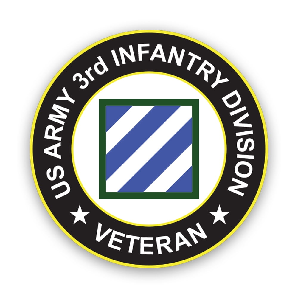 US Army 3rd Infantry Division Veteran Patch Sticker Decal - Self ...