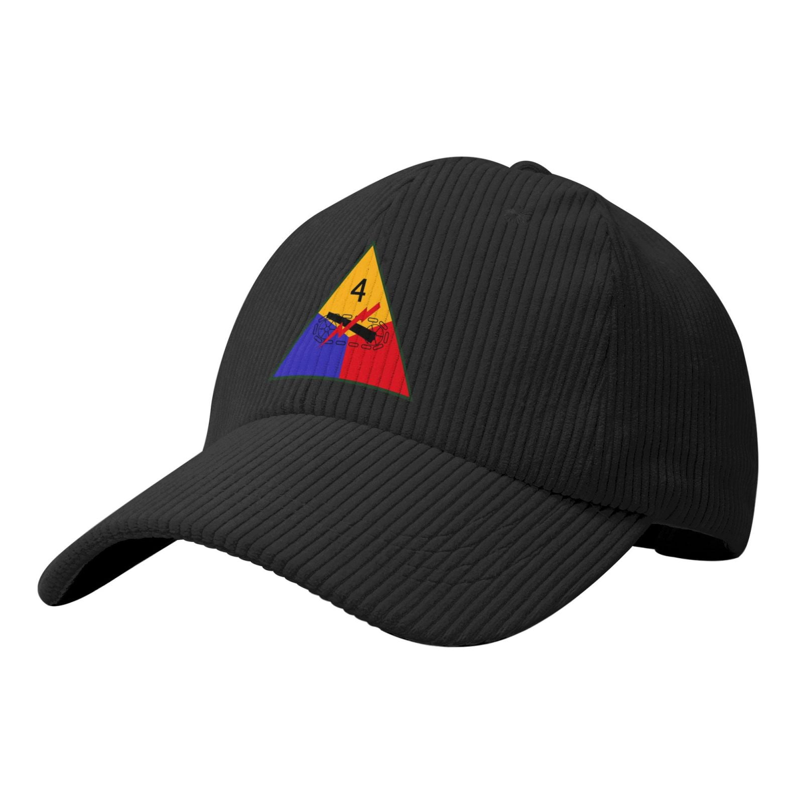 US Army 4th Armored Division Veteran Corduroy Baseball Cap Classic ...