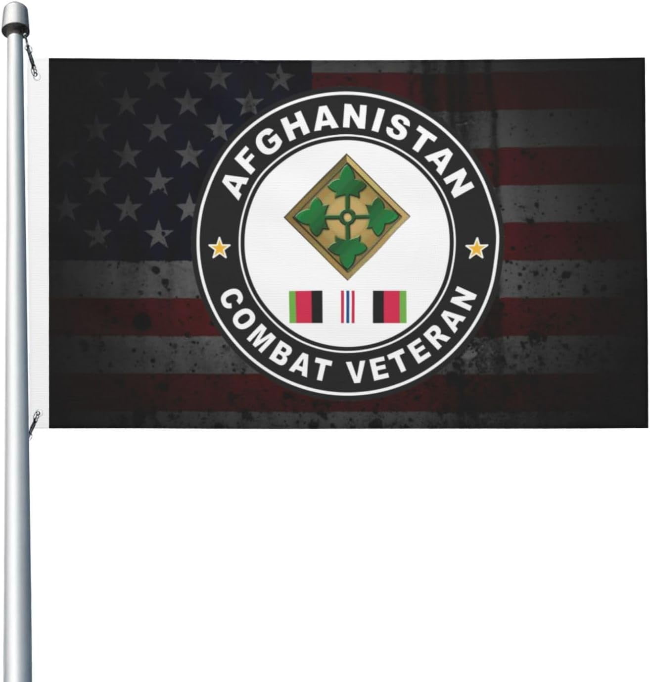 US Army 4th Infantry Division Afghanistan Combat Veteran Flag ...