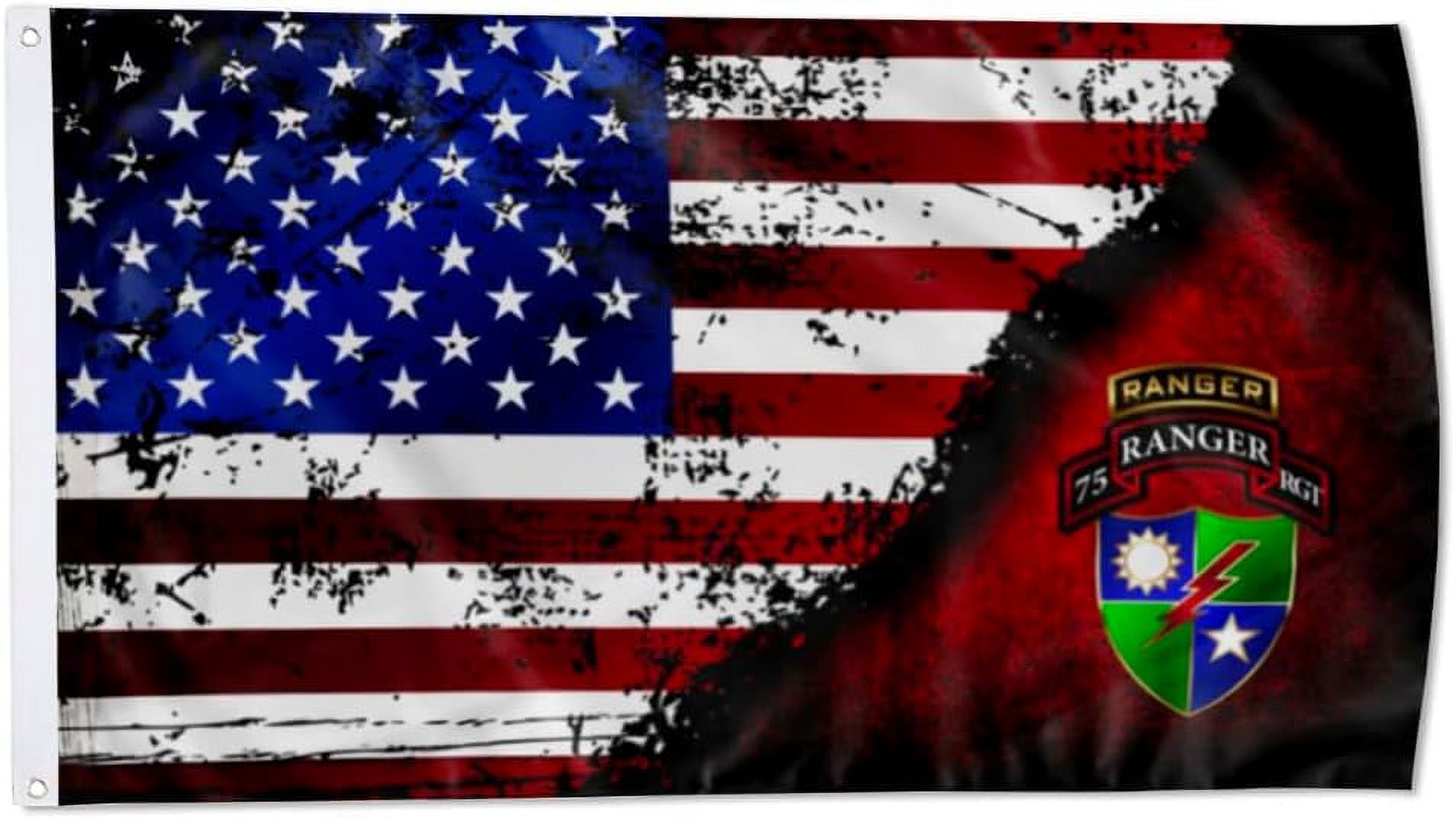 US Army 75TH RANGER REGIMENT flag TABBED STARS & STRIPES Flags outdoor ...