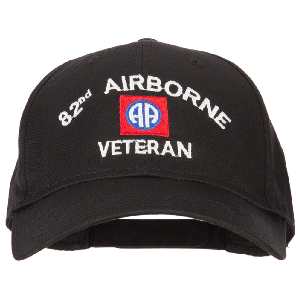 US Army 82nd Airborne Veteran Logo Embroidered Solid Cotton Pro Style ...