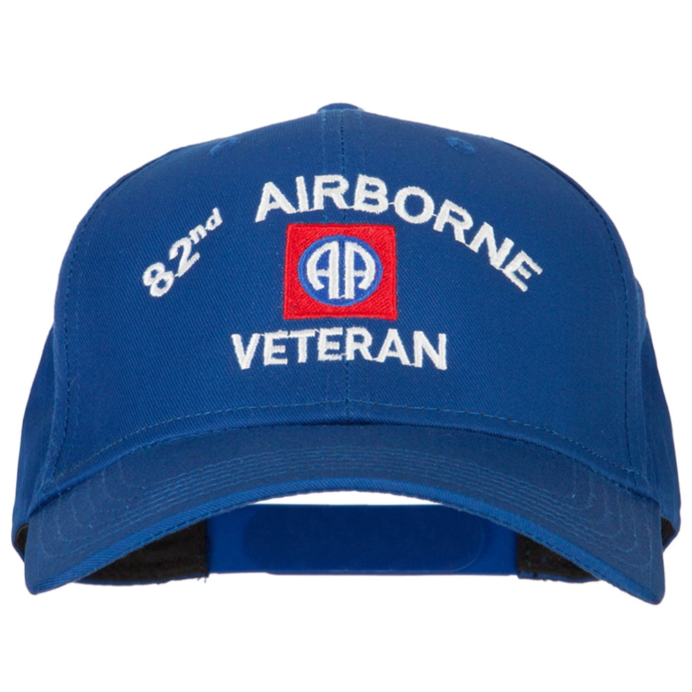 US Army 82nd Airborne Veteran Logo Embroidered Solid Cotton Pro Style ...