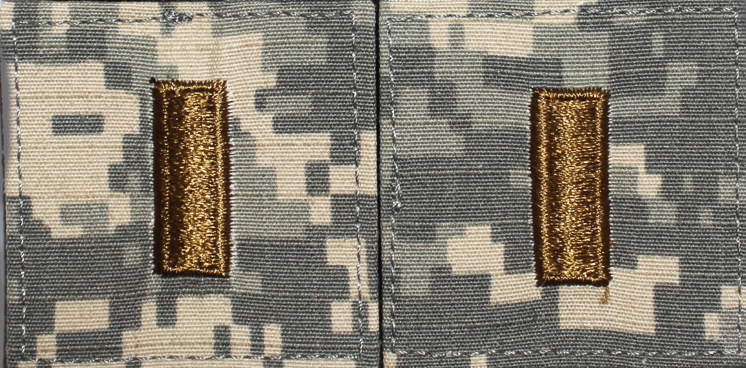 US Army ACU Camo 2" x 2" Hook-Backed 2nd LT Rank Patches - Pair ...