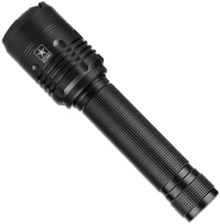US Army Aluminum Tactical Cob Flashlight with 3 Beam Modes - Military ...