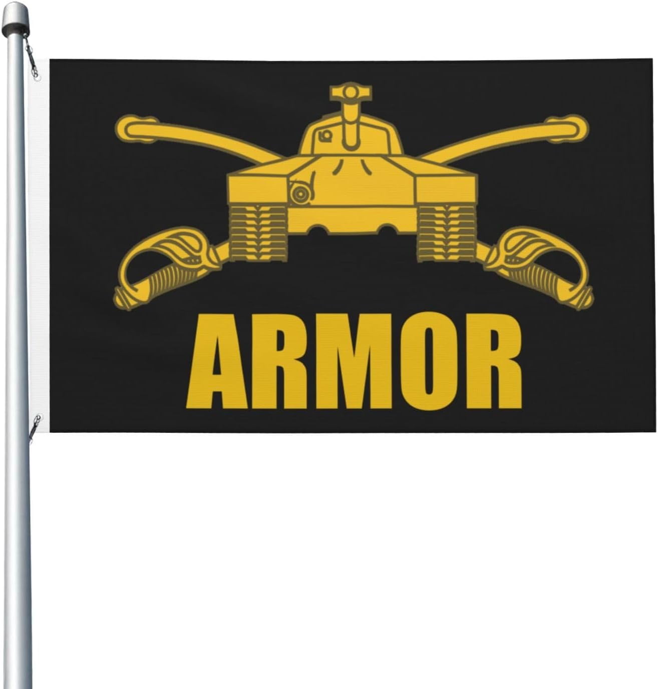 US Army Armor Branch Emblem 3x5 FT Flag - Vivid Printing, Indoor ...