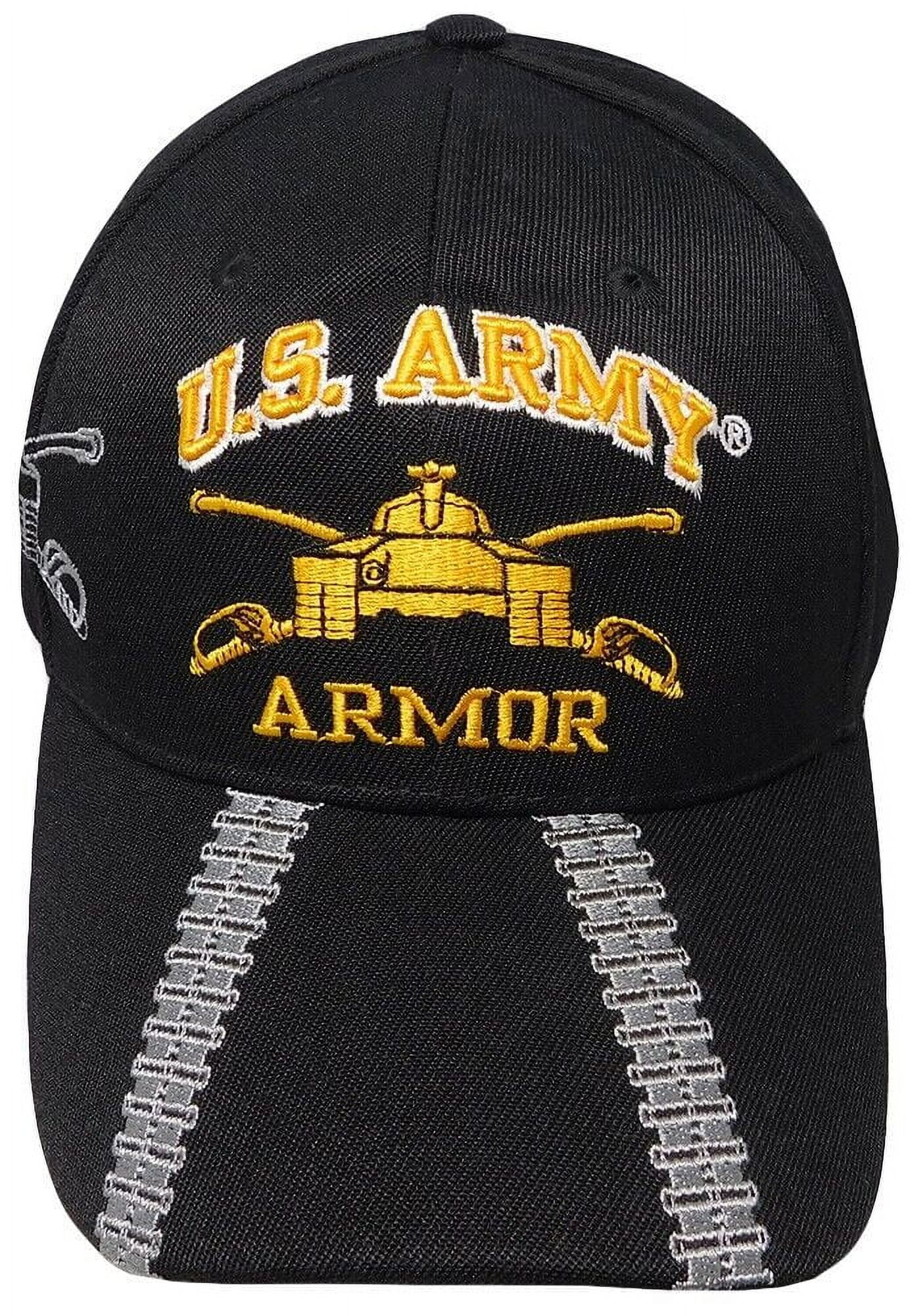 US Army Armor Tank Black Shadow Acrylic Adjustable Embroidered Cap Hat ...