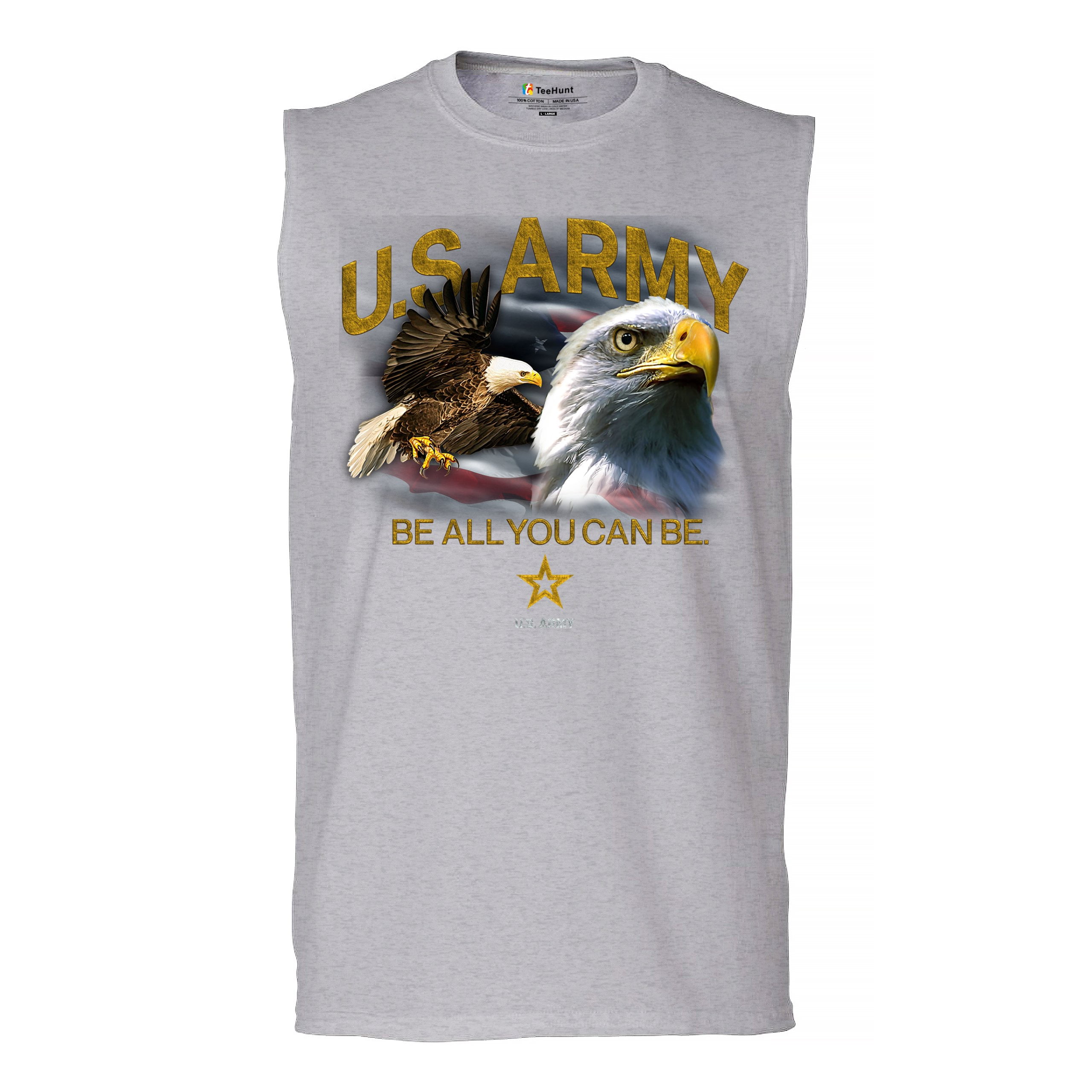 US Army Be All You Can Be Muscle Shirt American Military Strong Veteran ...