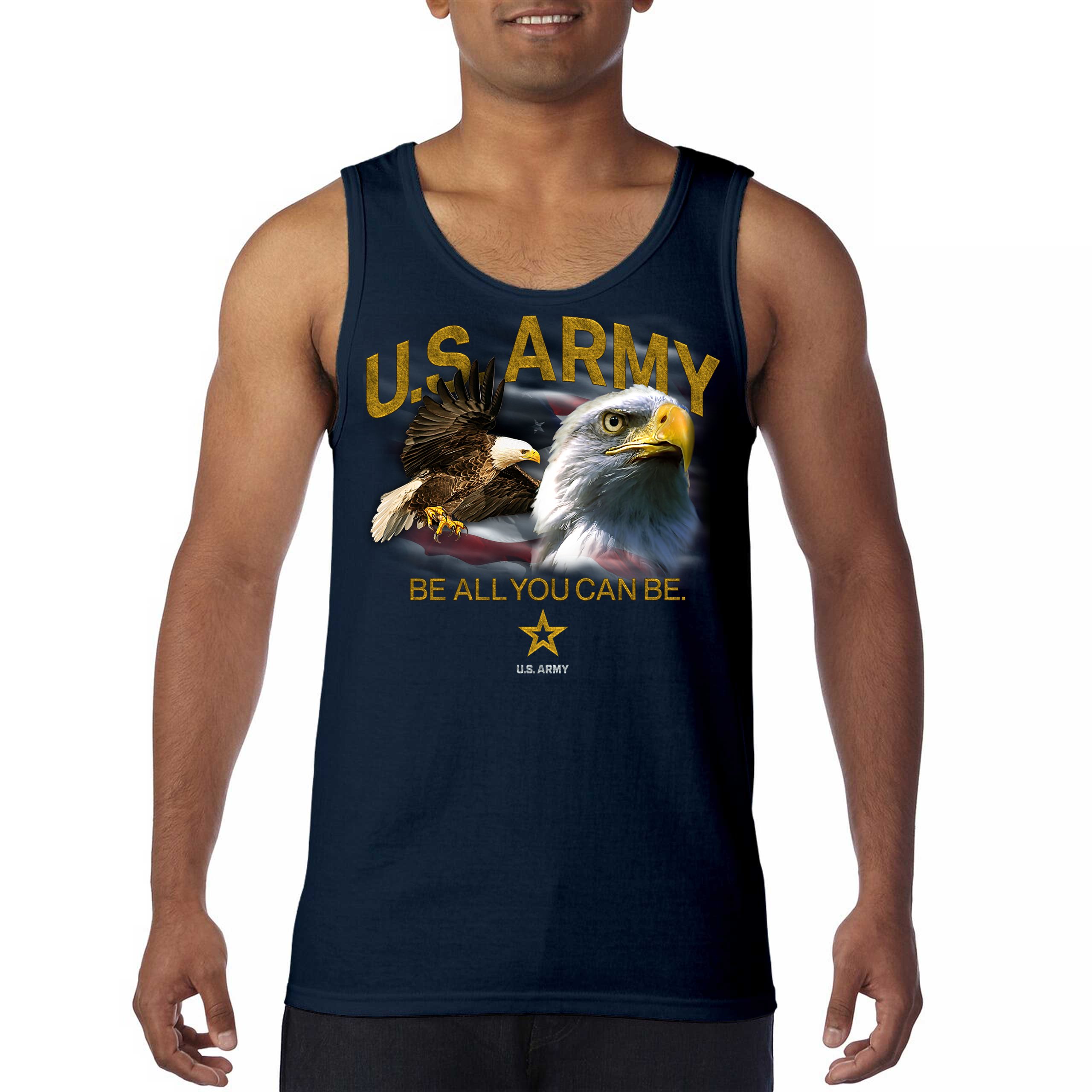 US Army Be All You Can Be Tank Top American Military Strong Veteran DD214 Patriotic Armed Forces ...