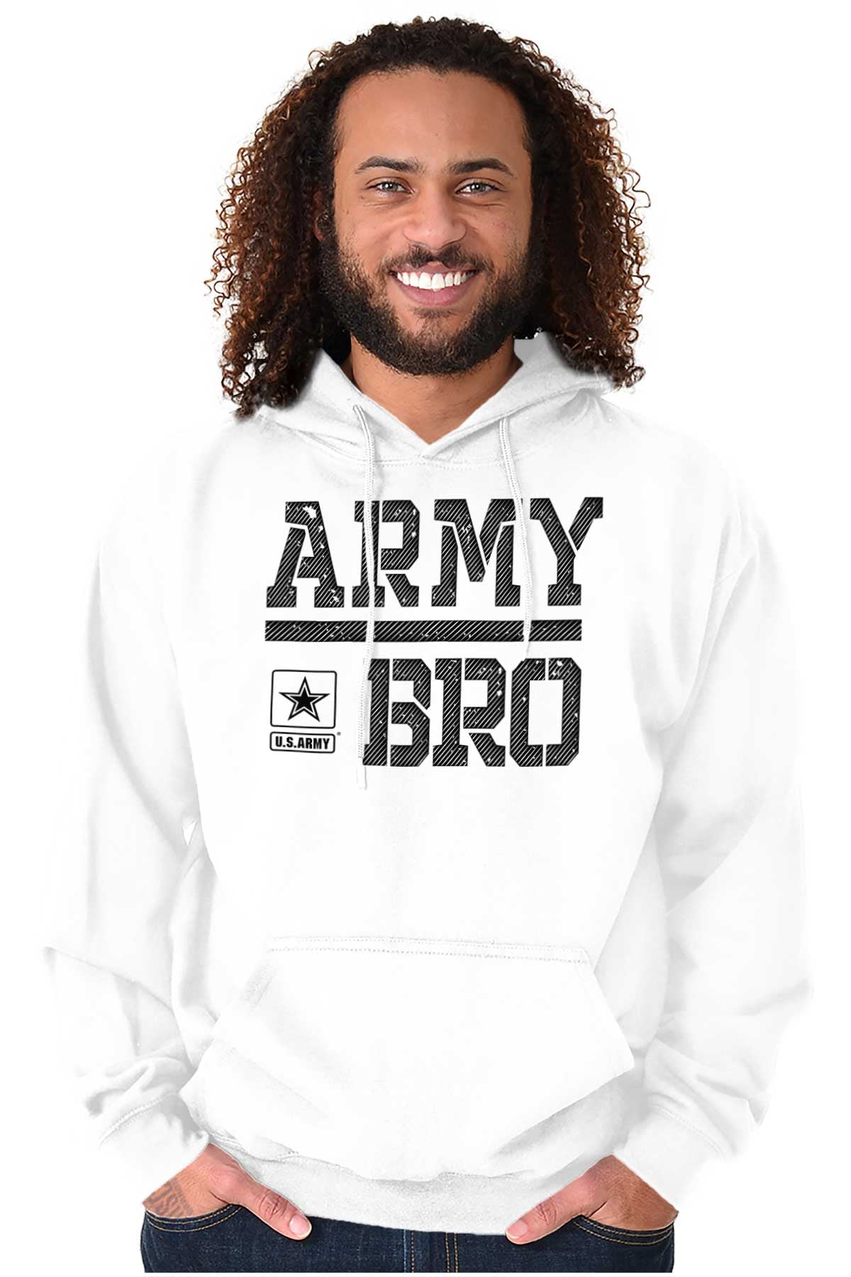 US Army Bro Military Star Logo Men Big & Tall Graphic Hoodie Brisco ...