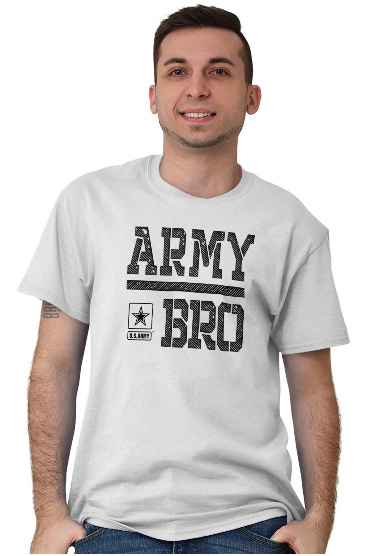 US Army Bro Military Star Logo Men's Graphic T Shirt Tees Brisco Brands ...