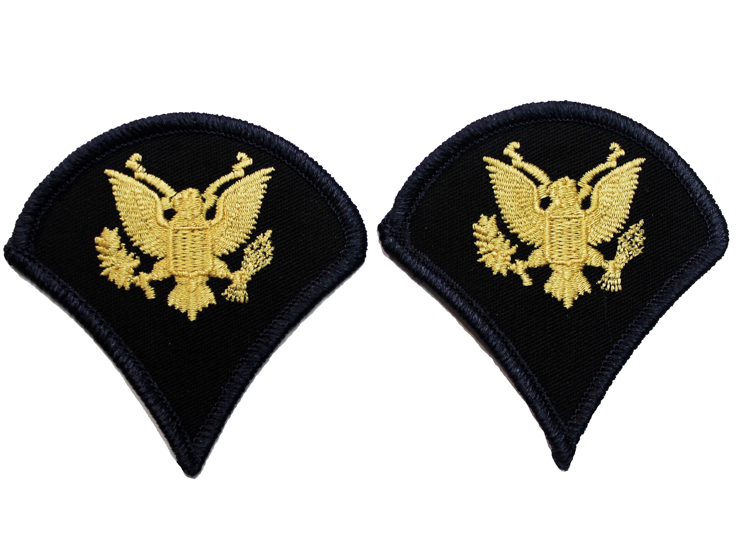 US Army Chevron Gold/Blue Specialist Four/E-4 (Pair) CHEVRONS - Male ...