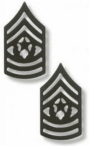 US Army Command Sergeant Major Black Metal Collar Rank Insignia ...