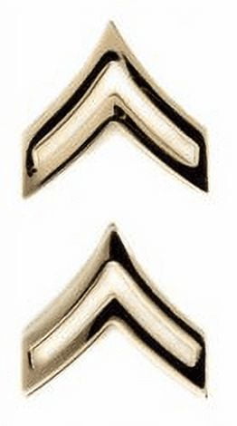 US Army Corporal Gold Collar Rank Insignia - Walmart.com